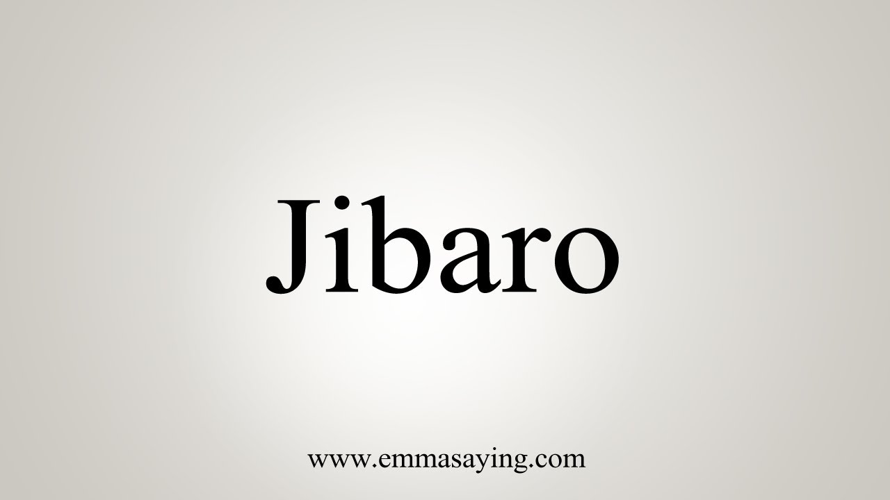 How To Say Jibaro - YouTube