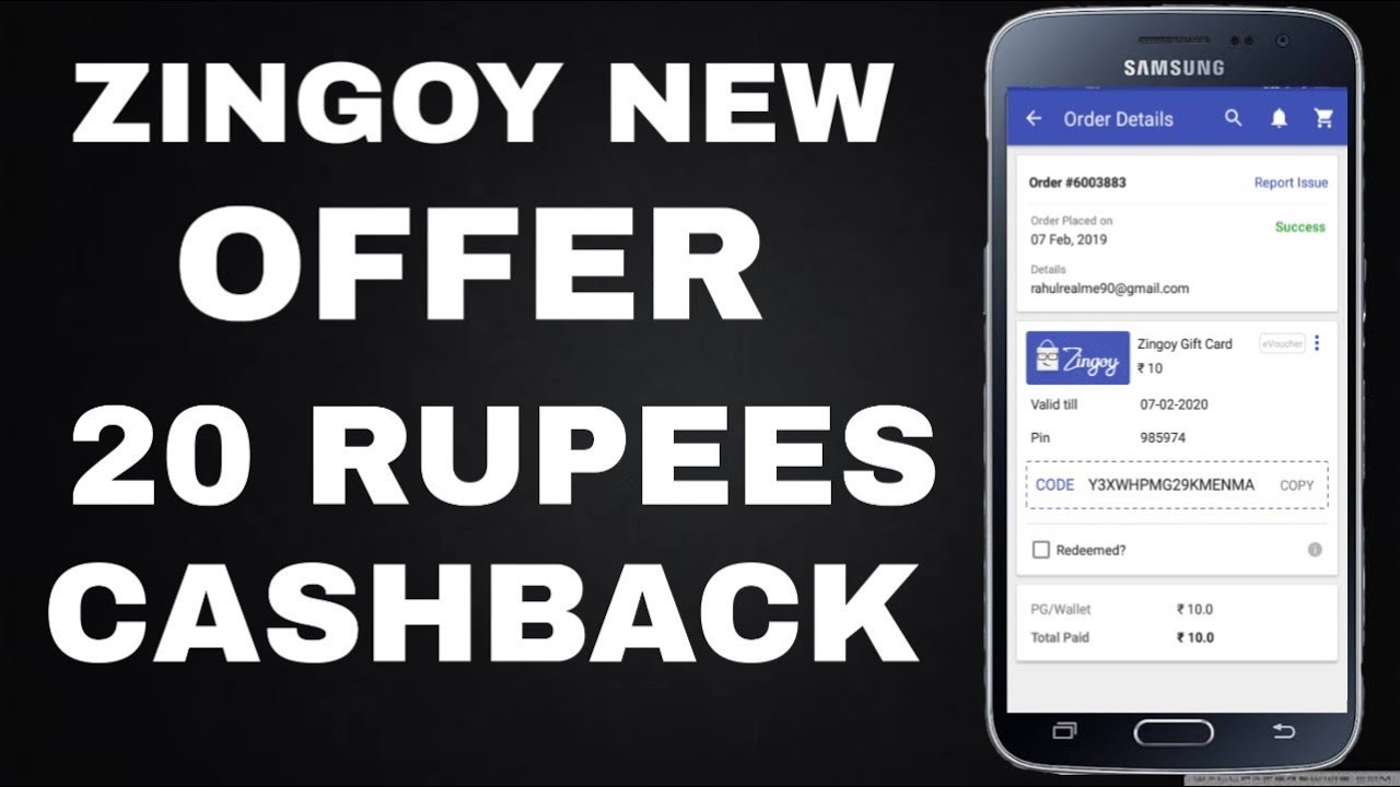 Zingoy New Offer 20 Rupees Cashback Par Phonepe Account - YouTube