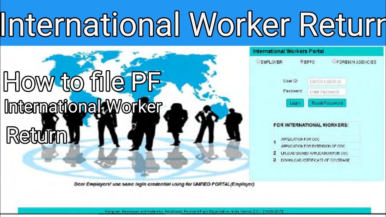 How to file IW-1 Monthly return online | International worker return ...