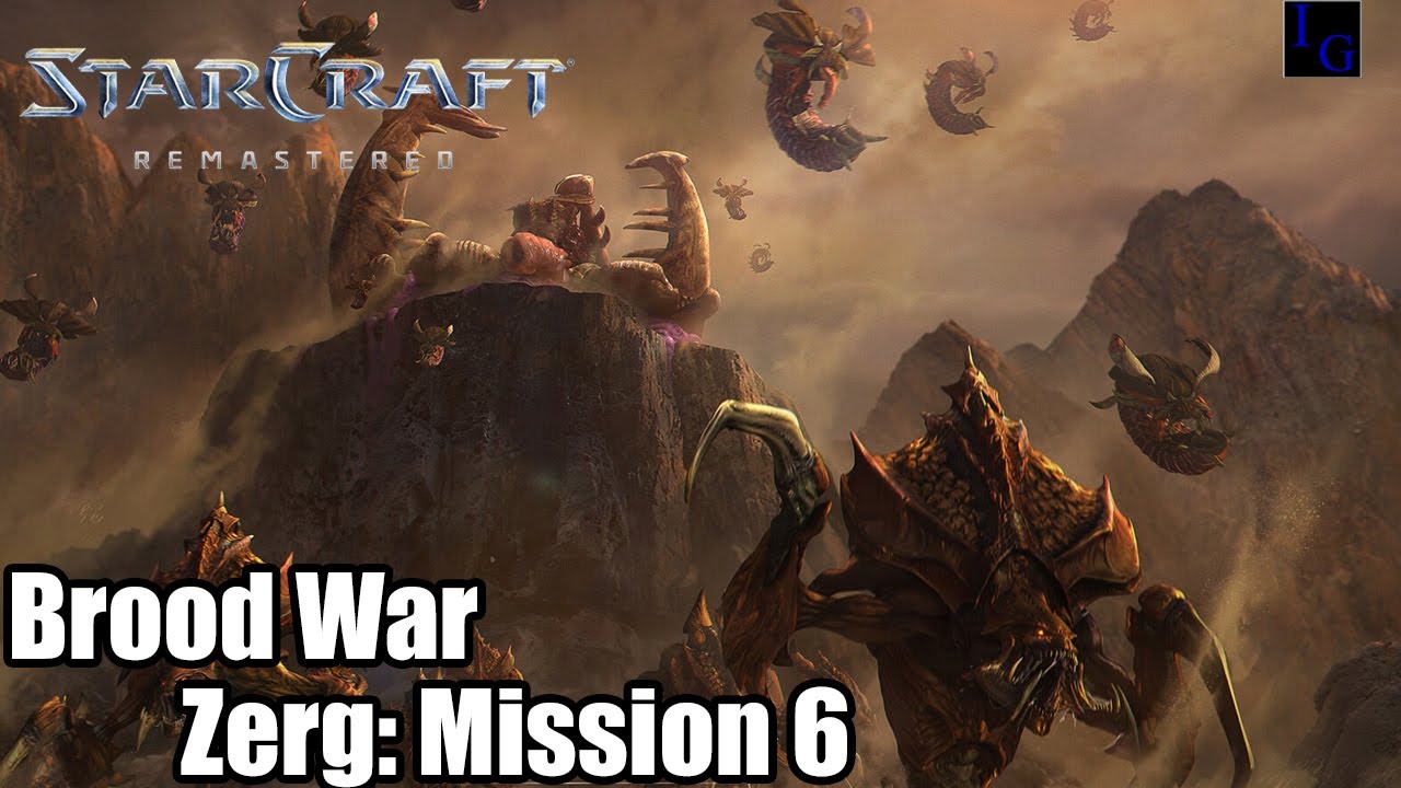 The original SKY ZERG! | StarCraft: Remastered - Brood War Mission 6 ...