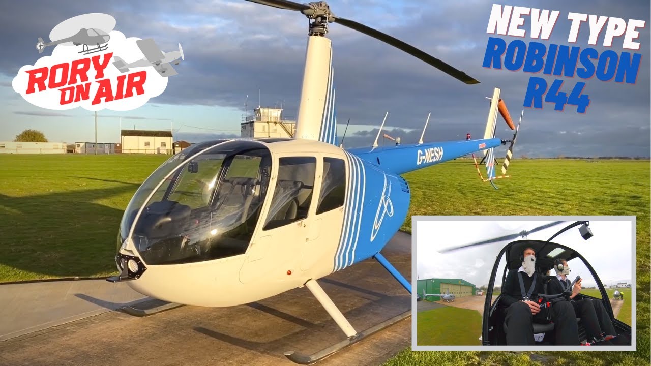 My FIRST REAL helicopter mission in a NEW TYPE | Robinson R44 Leicester ...
