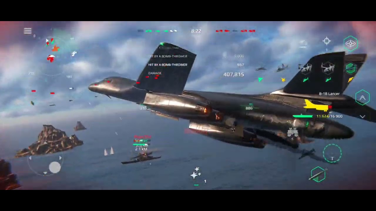 Modern Warships B-1B Lancer In Ace Combat Mode Gameplay - YouTube