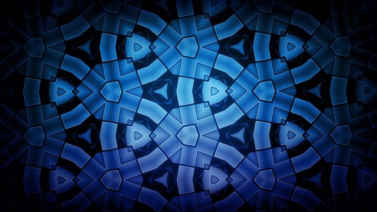 Kaleidoscope Blue Pattern Motion Graphics - YouTube