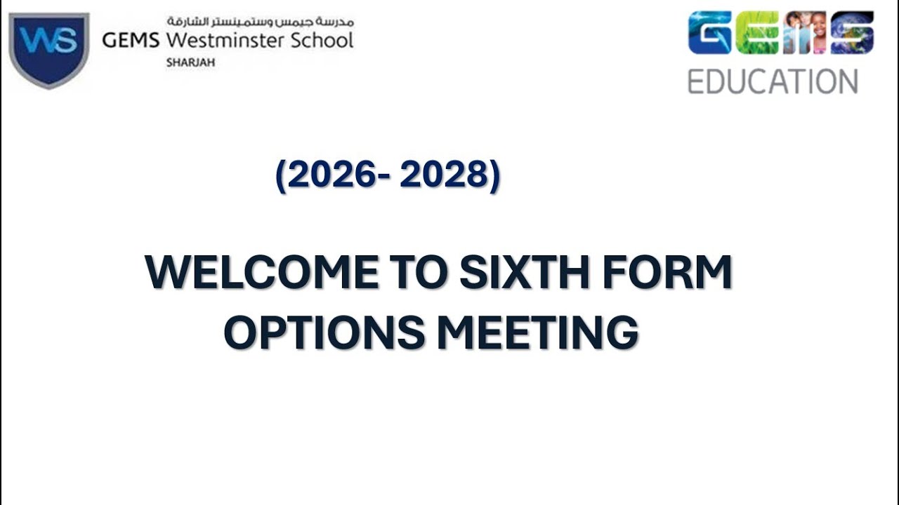 Sixth Form Options Meeting for Year 11 students and parents - YouTube