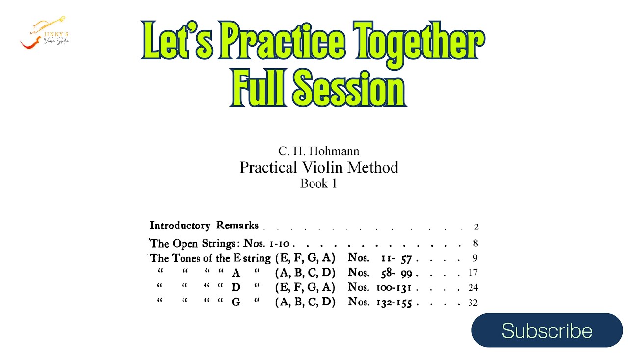 Hohmann Book1 Practice Material (D-G Strings) - YouTube