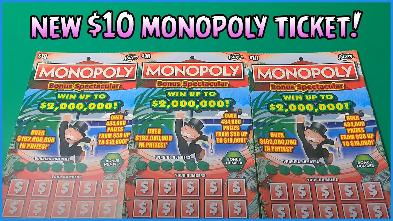 NEW TICKETS!! PLAYING THREE OF THE BRAND NEW $10 MONOPOLY BONUS ...