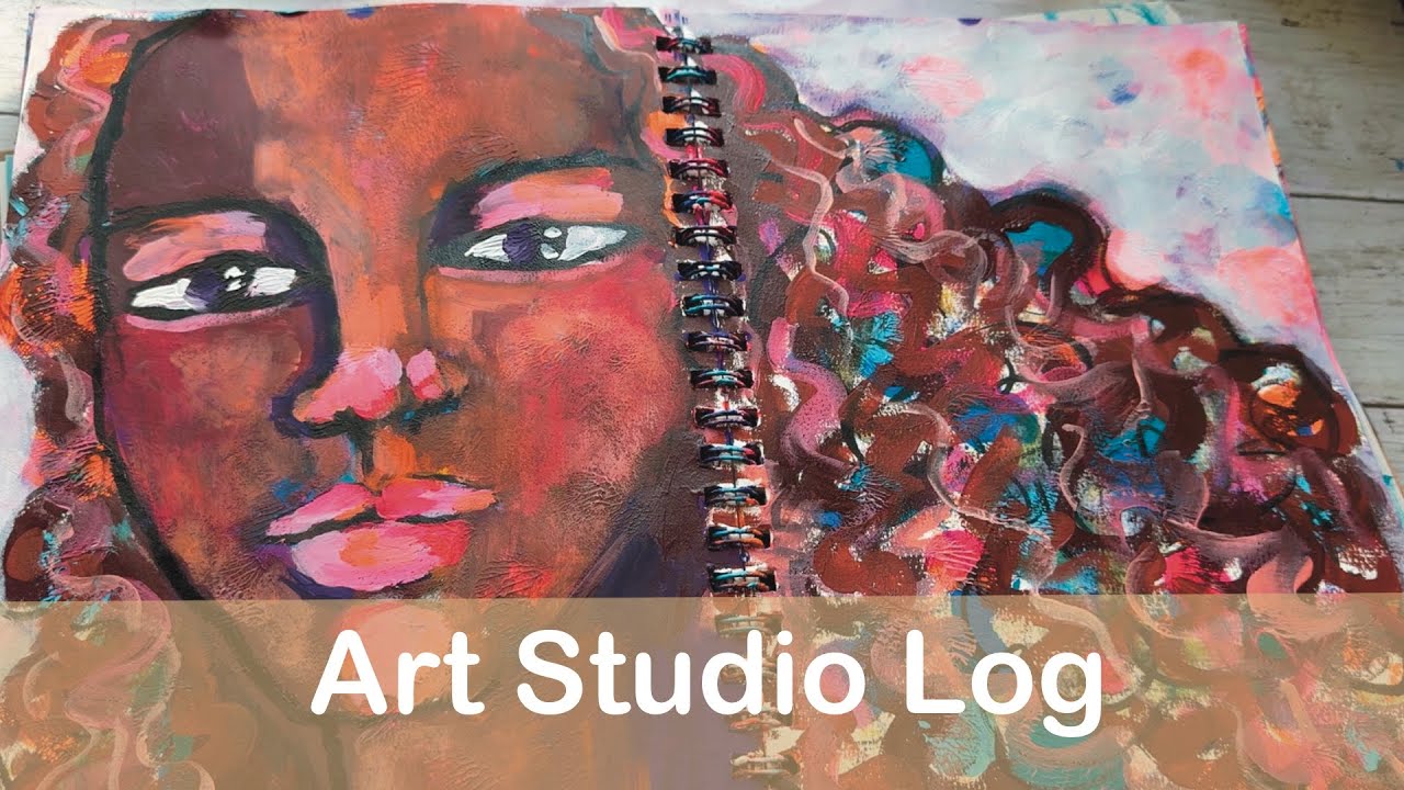 Art Studio Original Artwork Portrait Painting Log #40 | Artist Studio ...