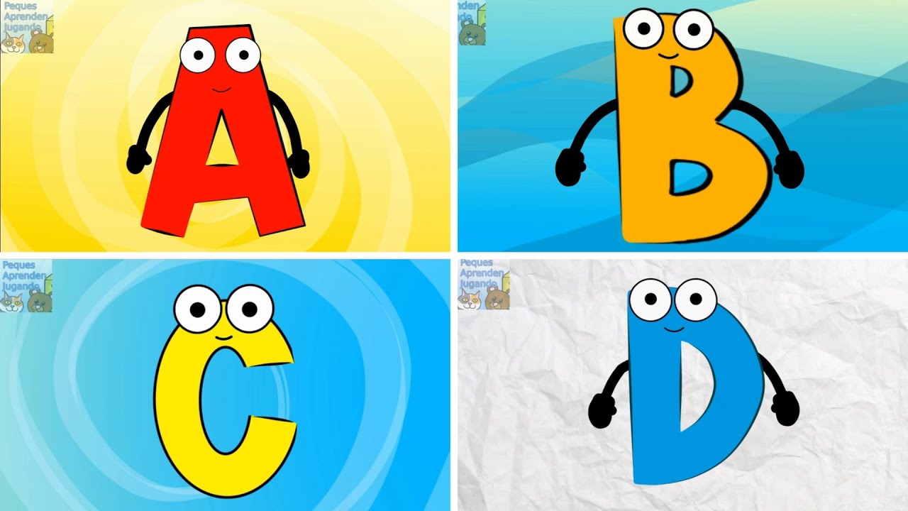 Las letras A, B, C y D para niños Videos para aprender a leer de Peques ...