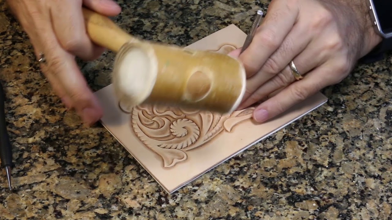Basic Leather Working Pt. 8 - How To Use The Backgrounder Tool - YouTube