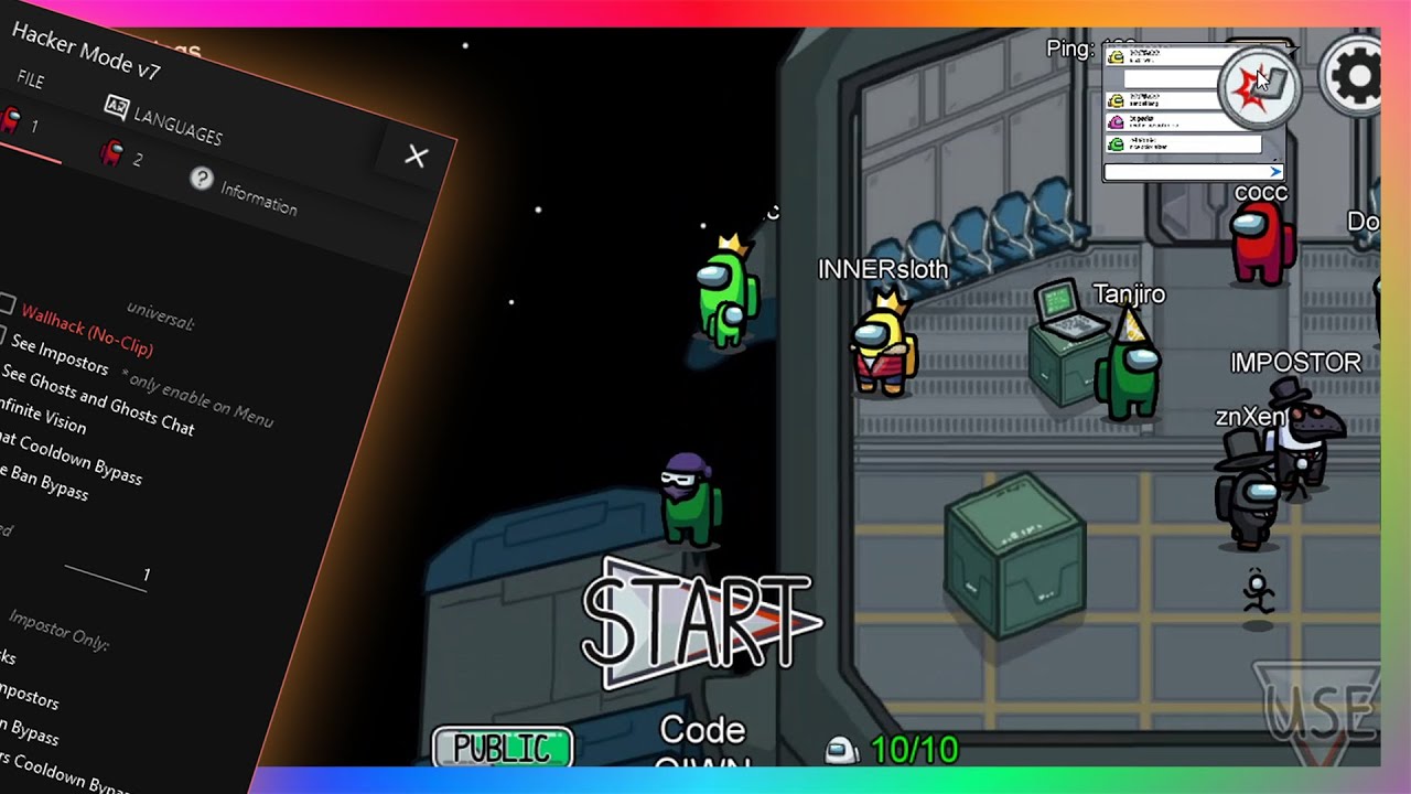 ALWAYS IMPOSTOR, CONTROL EVERYONE, WALLHACK MOD MENU FOR AMONG US 9.1 ...