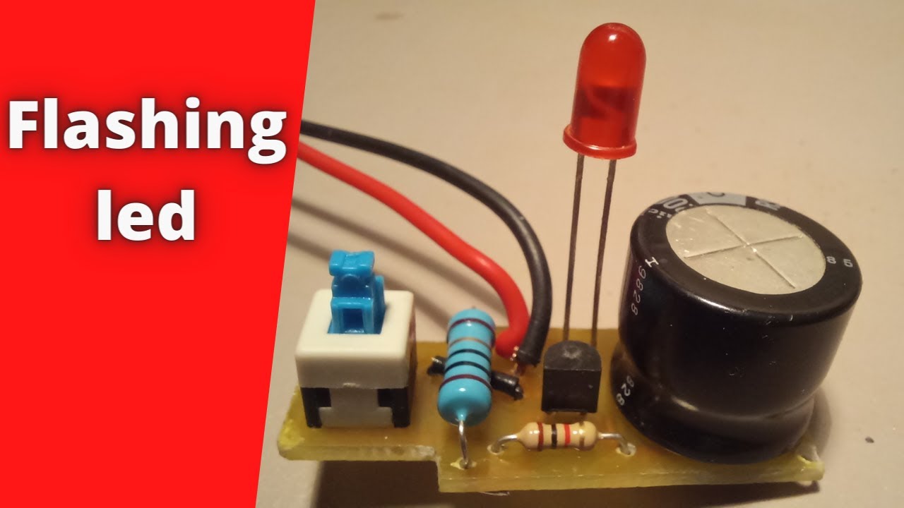 How to make led flasher circuit using transistor - YouTube