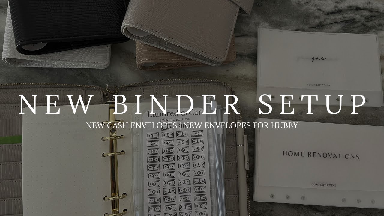 2024 Binder Setup | New Cash Envelopes | Adding Categories for Hubby ...