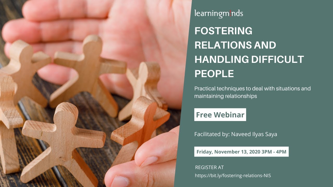Fostering Relations and Handling Difficult People - YouTube