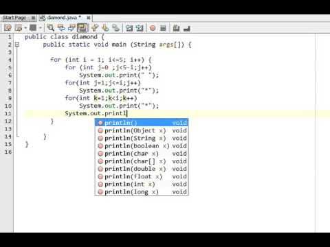 Cool Java Programs : Dotted Diamond - YouTube