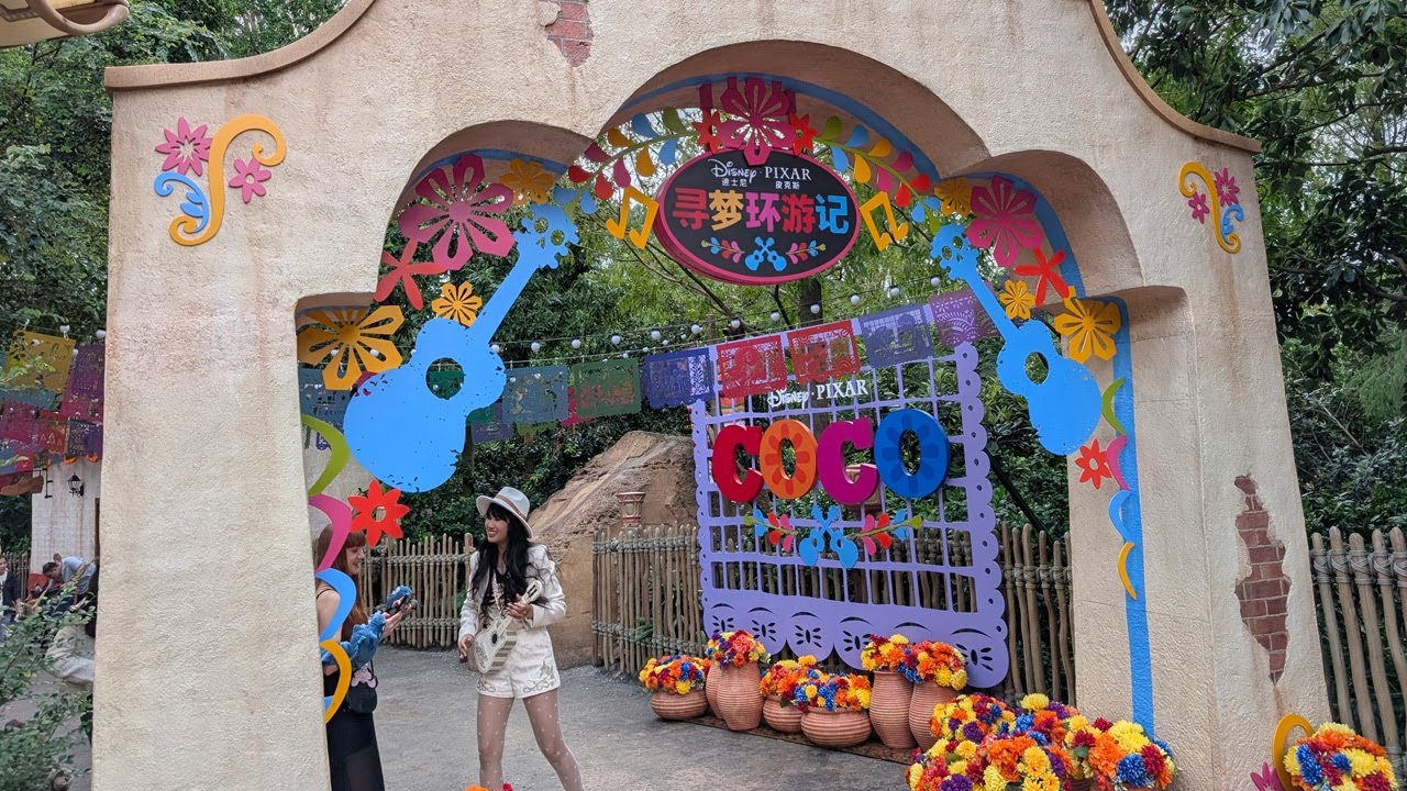 The Coco-inspired corner in Adventure Isle - Shanghai China Disneyland ...
