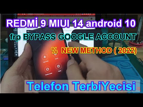 Redmi 9 MIUI 14 android 10 frp BYPASS GOOGLE ACCOUNT %  NEW METHOD ( 2022) - REDMİ 9  ŞİFRE KIRMA