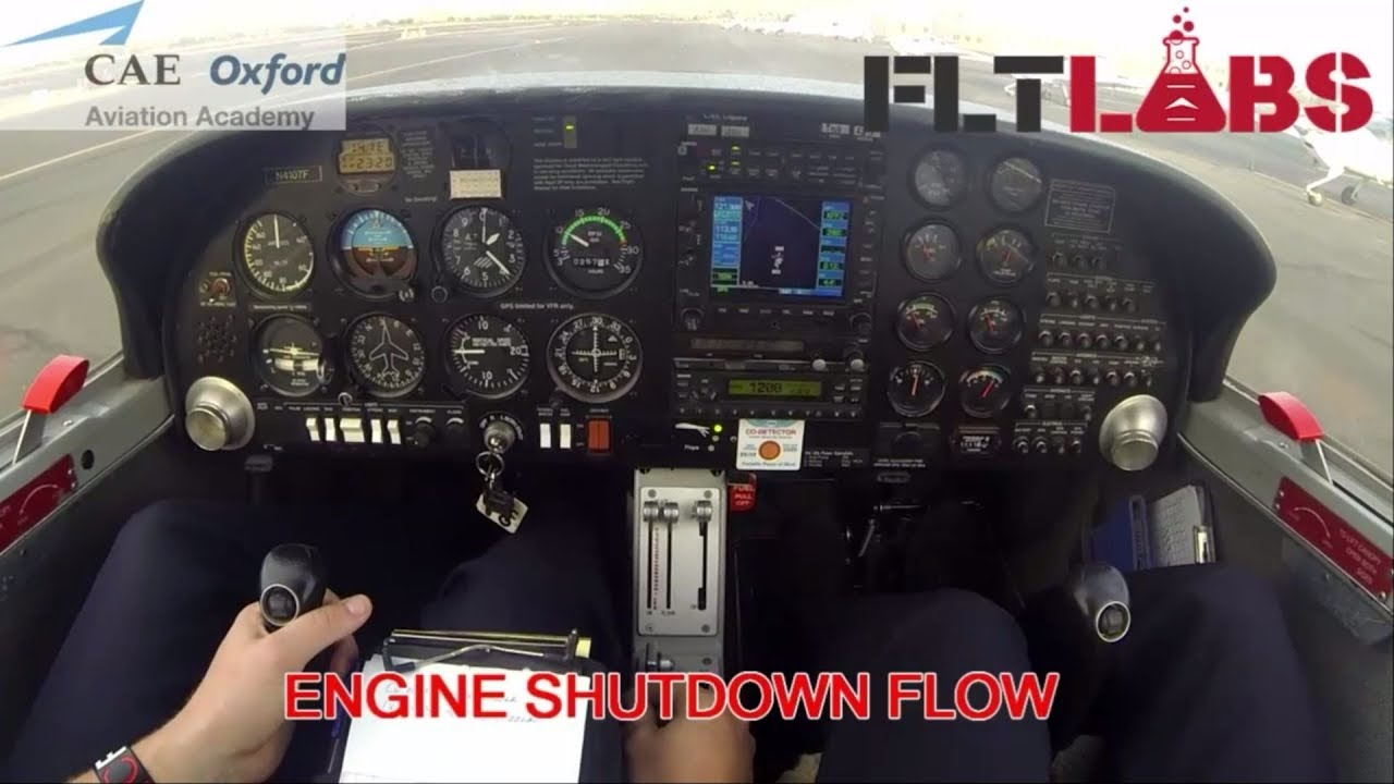 Engine Shutdown Flow Diamond DA 20 Aircraft Mastery - YouTube