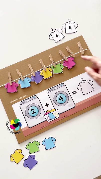 Kids Activity 🧩 | Laundry Line Math #printables #chanafavors # ...