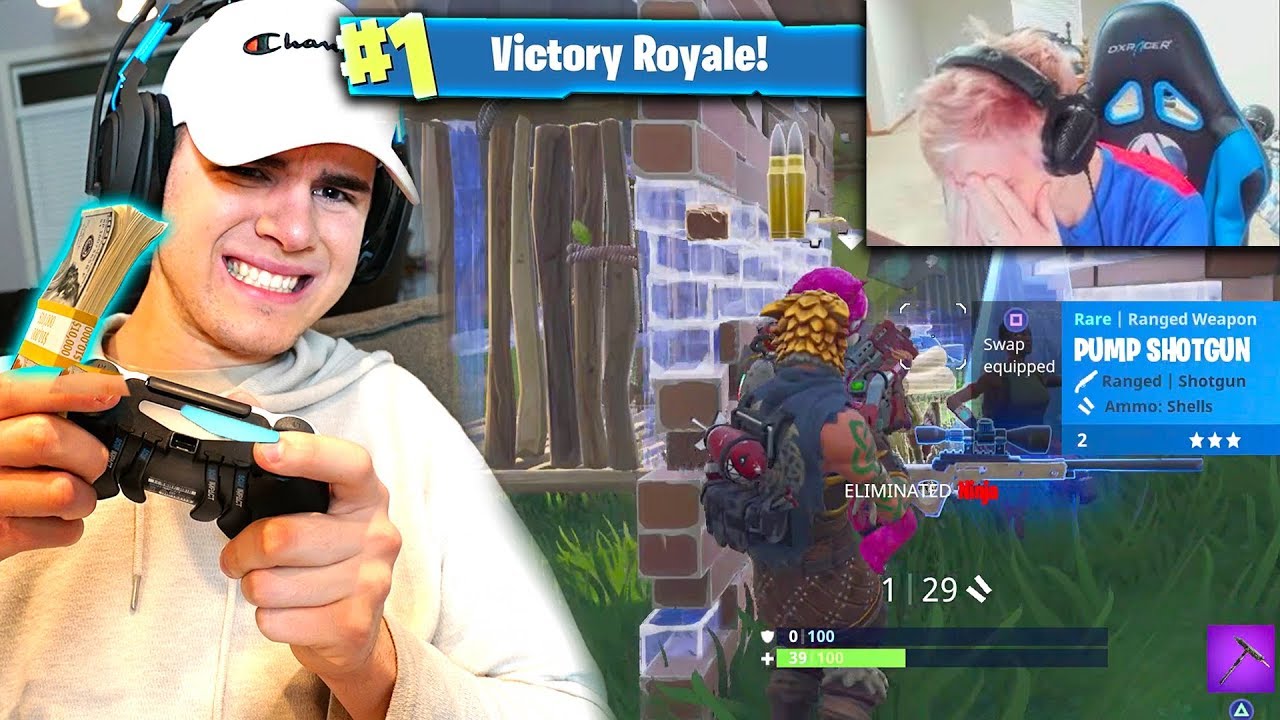 PLAYING vs NINJA IN FORTNITE for $10,000! FORTNITE TOURNAMENT vs NINJA ...