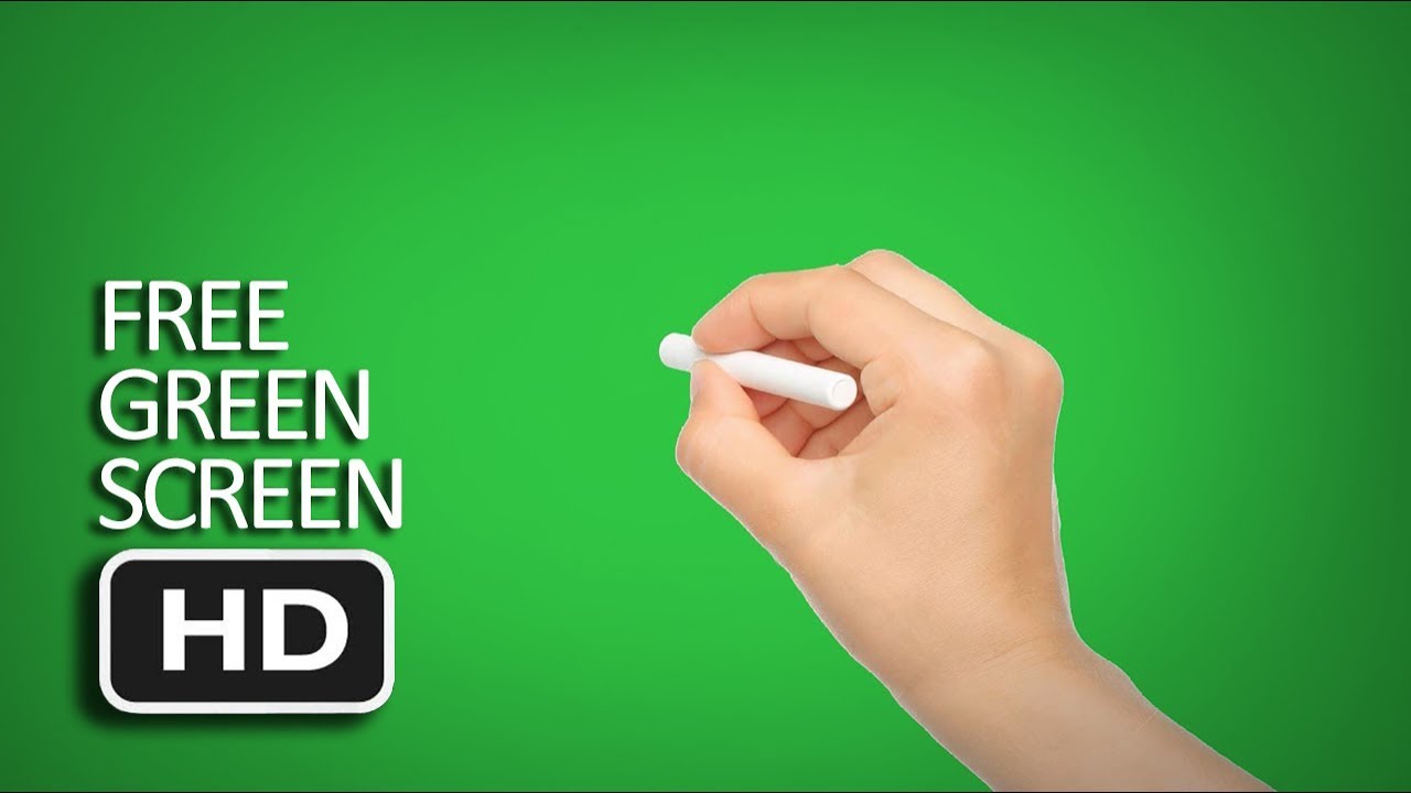 Free Green Screen - Hand With Chalk - YouTube