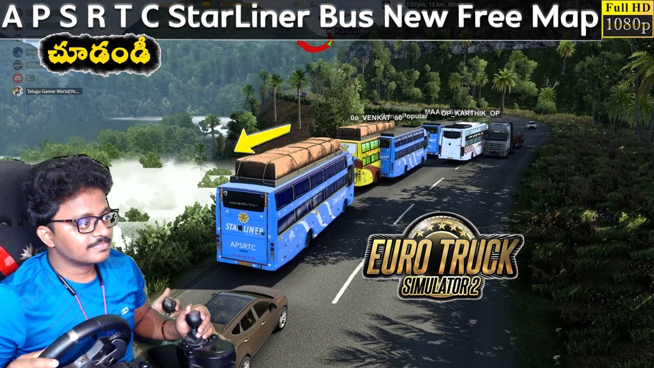 APSRTC New Star Liner Bus Driving Races with our Subscribers Logitech ...