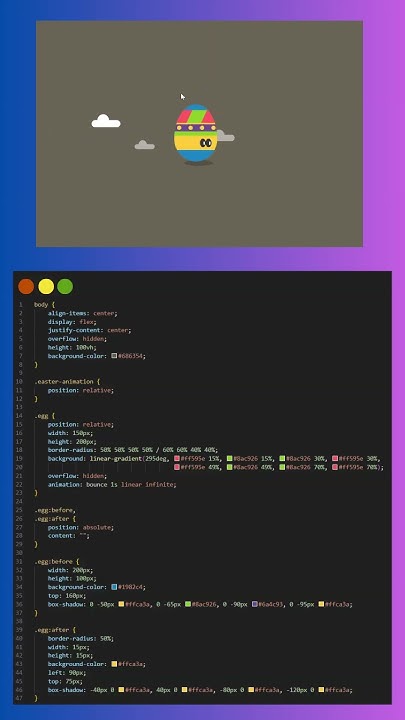Bouncing Egg Using HTML CSS #shorts - YouTube