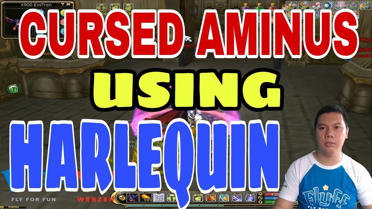Flyff US - CURSED AMINUS DUNGEON Using HARLEQUIN - YouTube