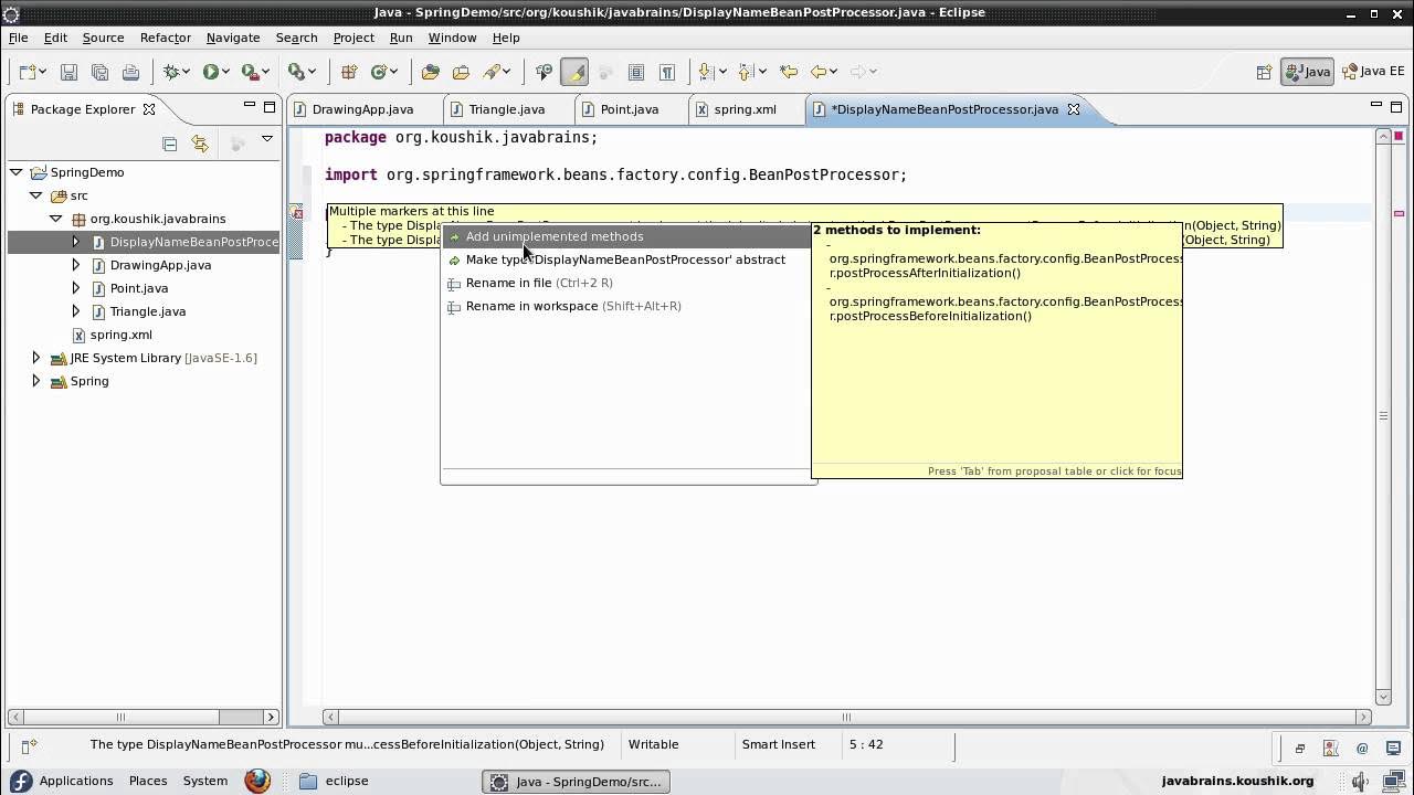 Spring Tutorial 15 - Writing a BeanPostProcessor - YouTube