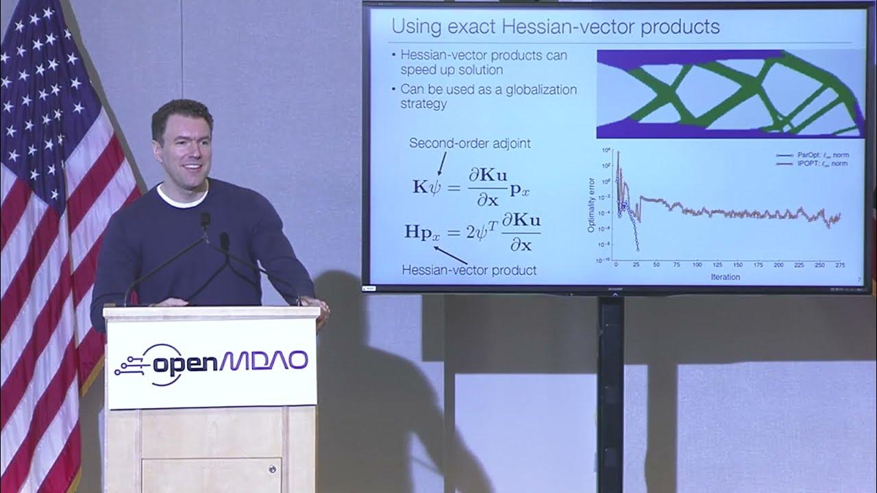 Topology Optimization, second derivatives & OMDAO - Graeme Kennedy - OpenMDAO Workshop 2022 ...