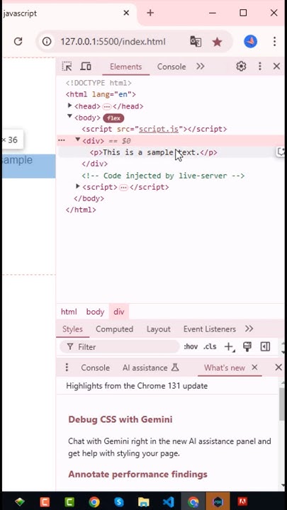 "How to create a tag and text using JavaScript?" #javascript #shorts - YouTube