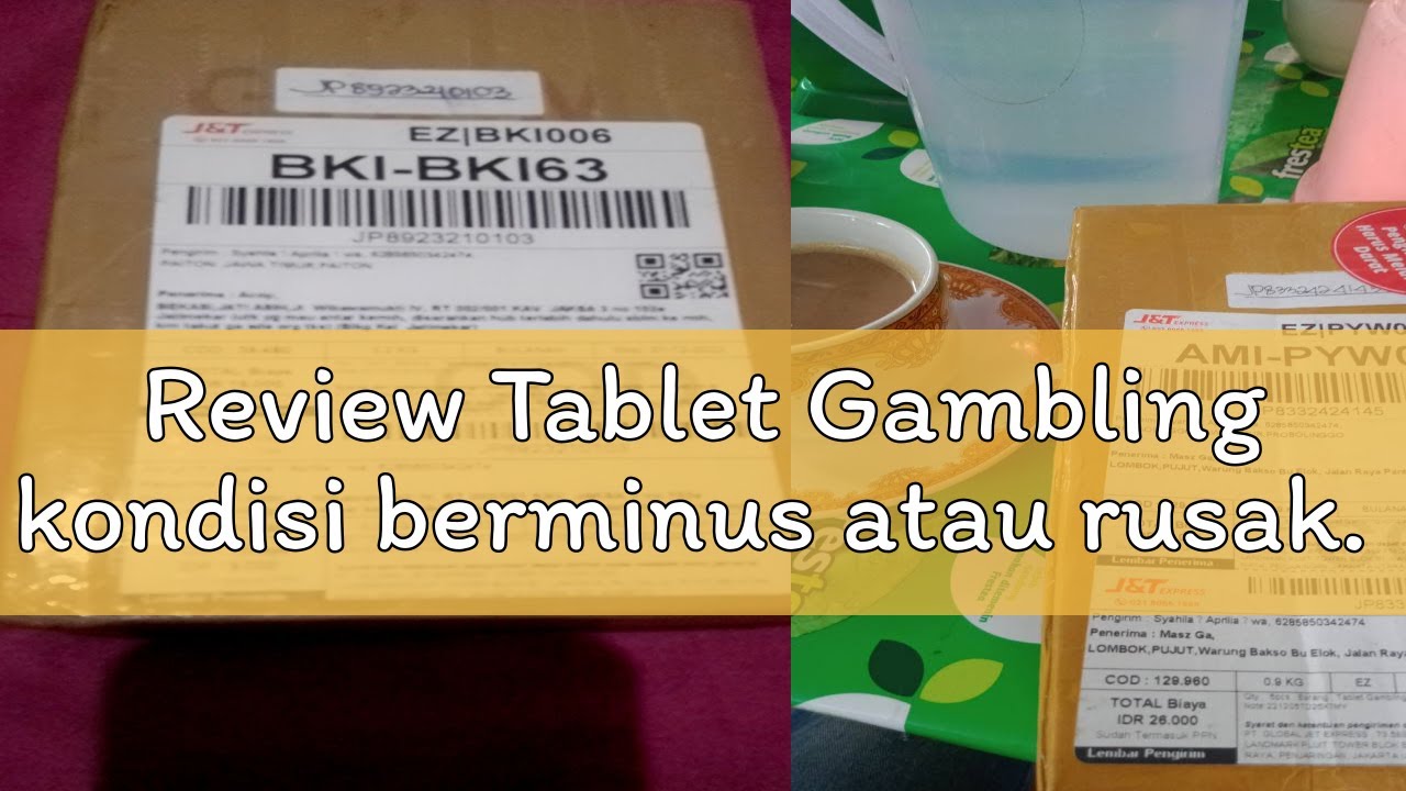 Review Tablet Gambling kondisi berminus atau rusak. - YouTube
