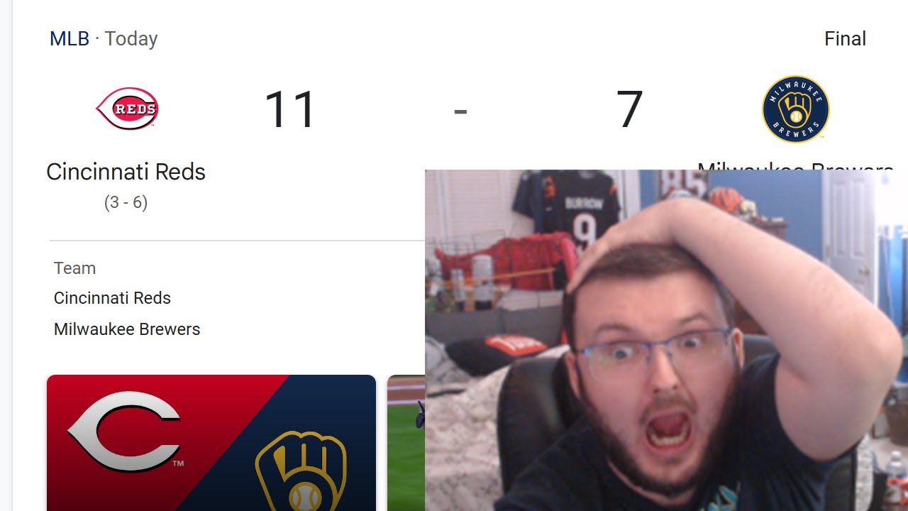 CINCINNATI REDS FAN REACTS TO THE REDS FINALLY HAVING A GOOD GAME ...