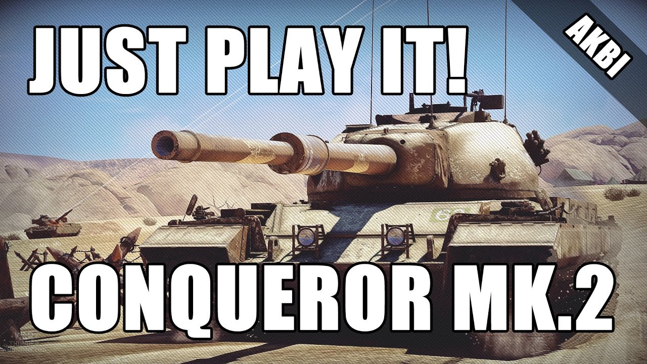 War thunder(워썬더) - Powerful British 120mm HESH Montage! Conqueror mk.2 ...