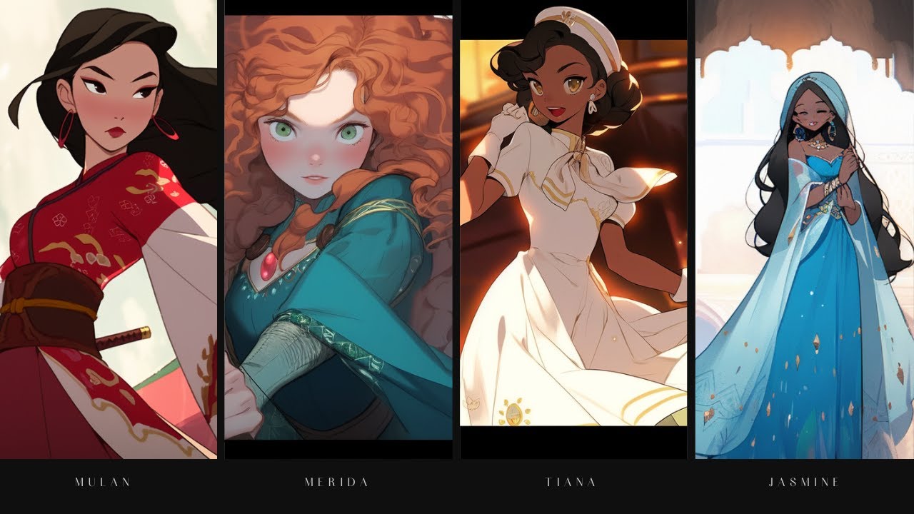 I asked AI to turn Disney Princesses into Anime characters. What do you ...