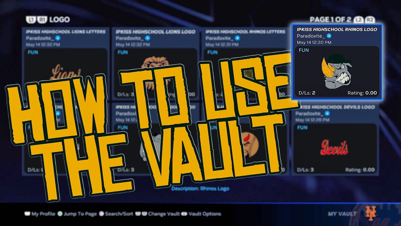 How to use The Vault in MLB The Show 23 | Upload/Download Players ...