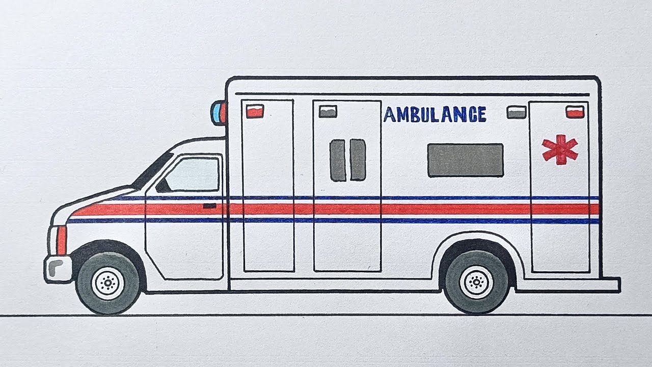 How to Draw an Ambulance 🚑 - YouTube
