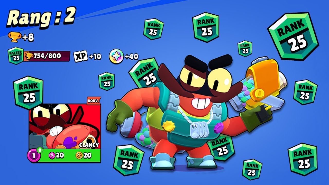 Comment monter Clancy Rank 25 Facilement - Brawl Stars ( Rush Rank 30 ...