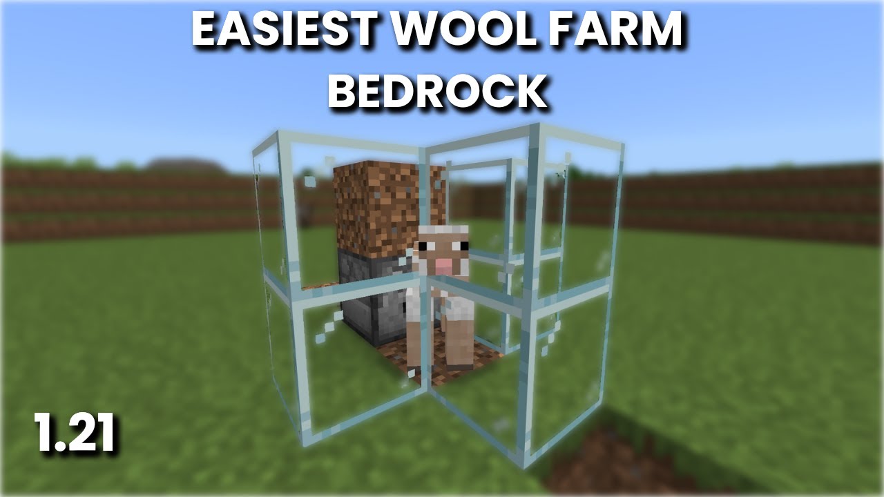 NEW EASY WOOL FARM MINECRAFT BEDROCK 1.21 - YouTube