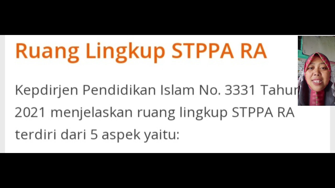 Keputusan Dirjen Pendis No 3331 Tahun 2021 (STPPA RA) - YouTube