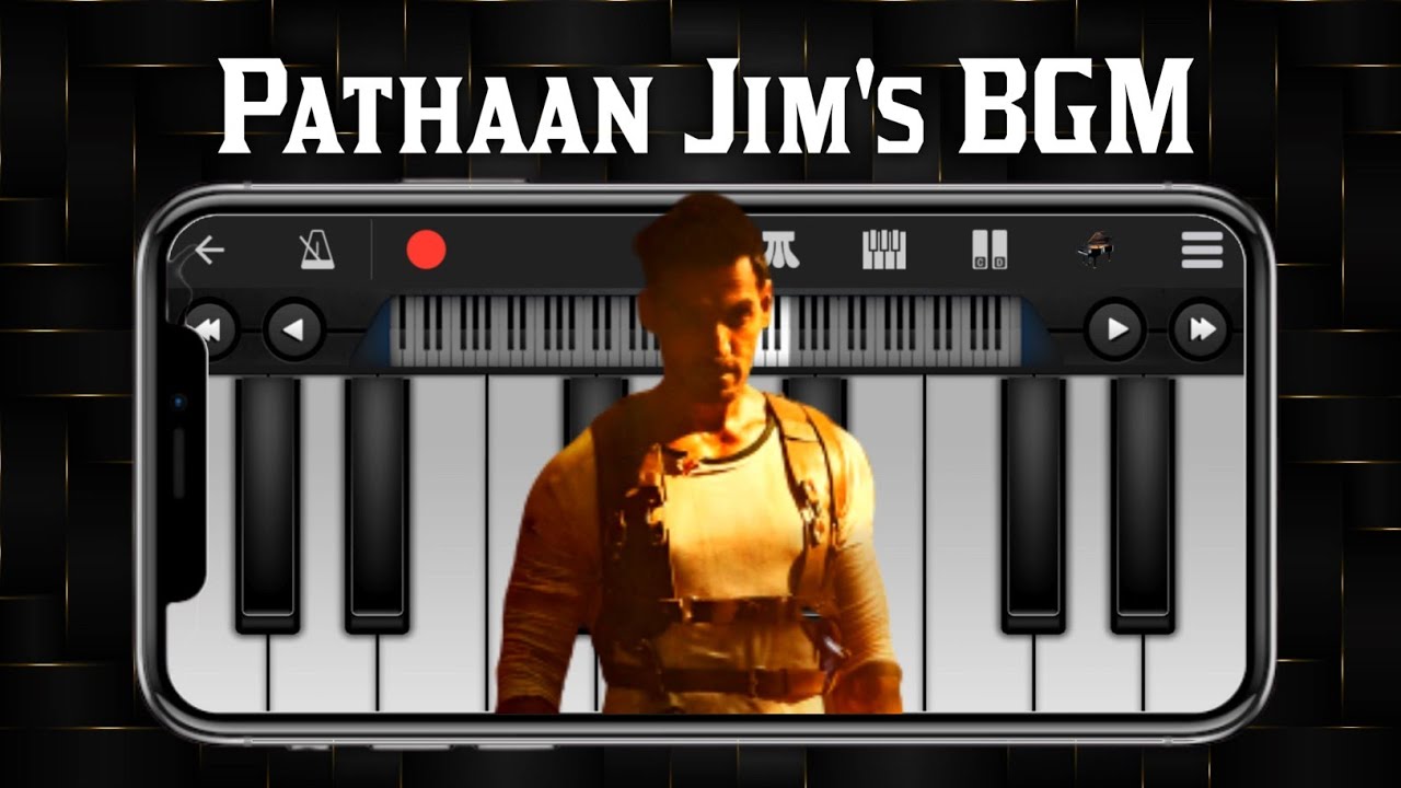 Pathaan BGM Easy Piano Tutorial | Jim's BGM | Mobile Piano - YouTube