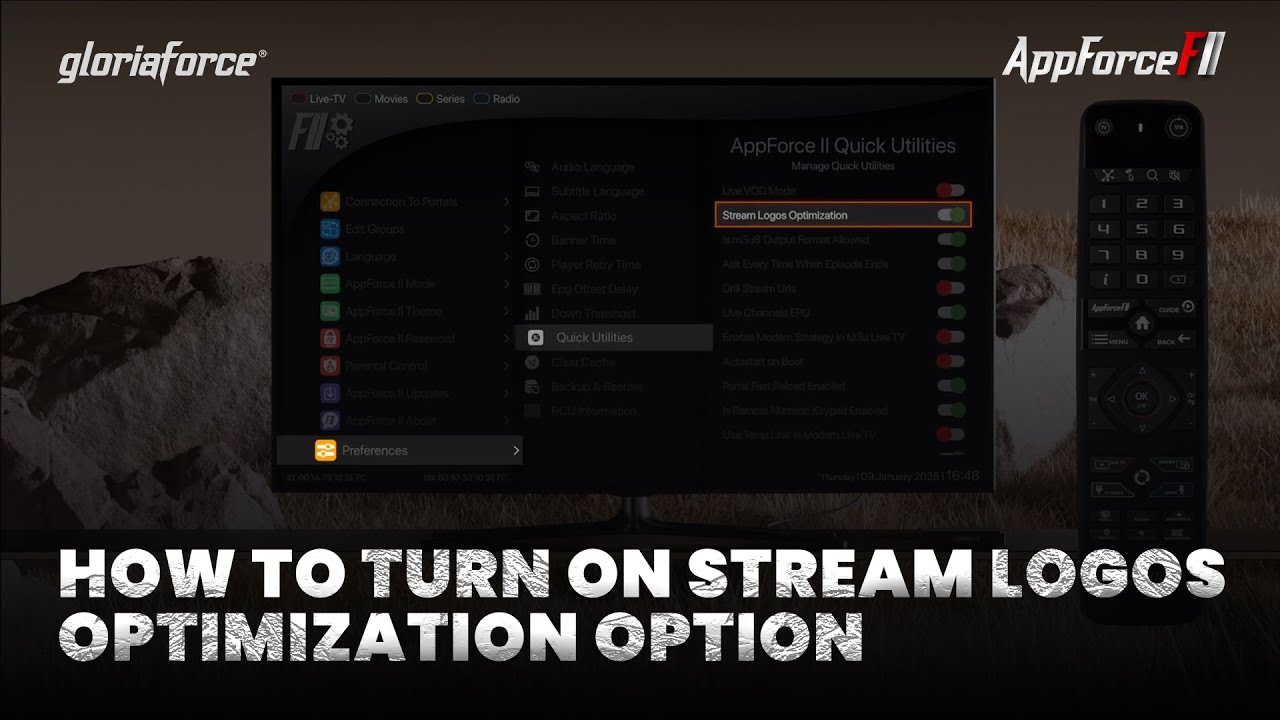 How To Turn On Stream Logos Optimization Option In Appforce II - YouTube