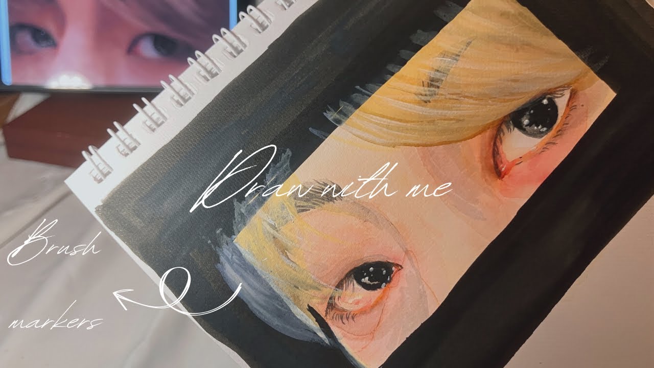 Late Night Drawing! ‧₊˚ ☾. Using brush markers ᝰ.ᐟ - YouTube