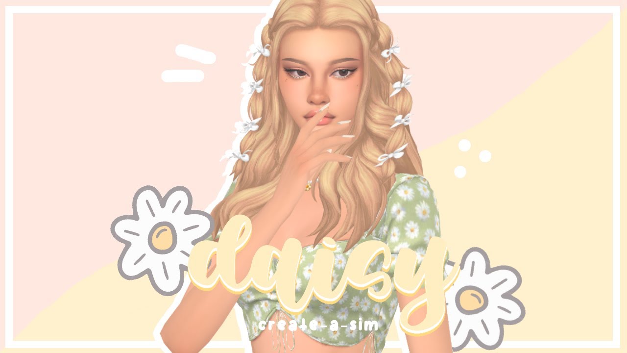 sims as flowers - daisy 🌼 | the sims 4: create-a-sim - YouTube