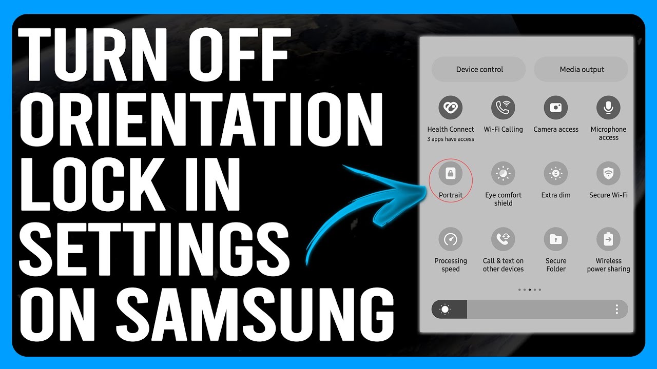 How To Turn Off Orientation Lock In Settings On Samsung (Disable Screen ...
