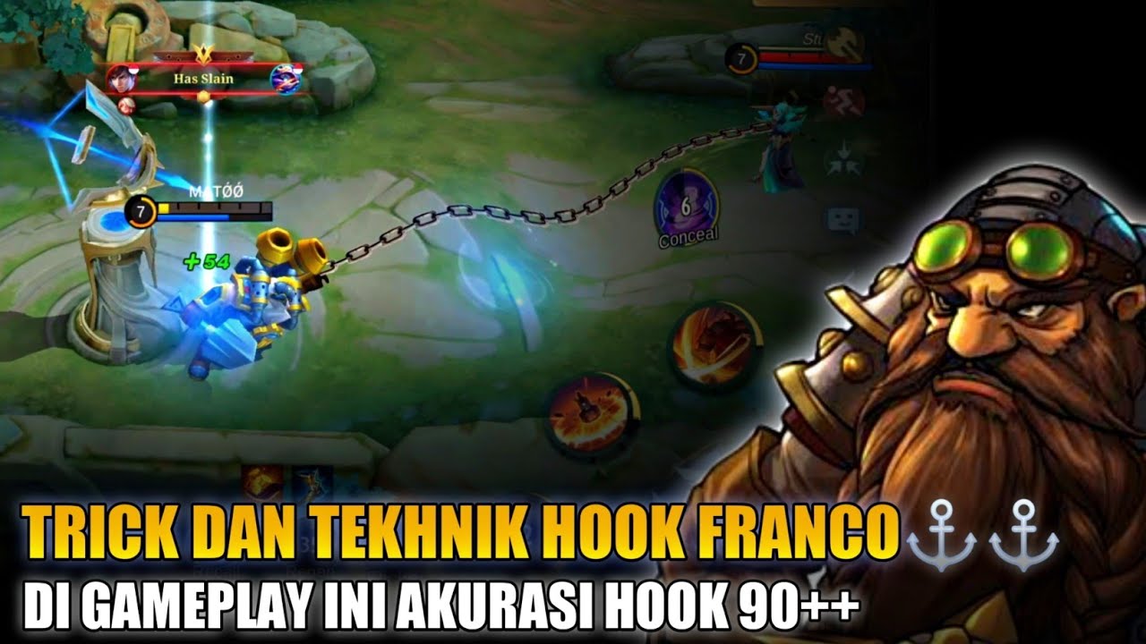 CARA HOOK ADA DI GAMEPLAY INI AKURASI HOOK 90%++‼️ROTASI FRANCO & TEKHNIK - Mobile Legends - YouTube