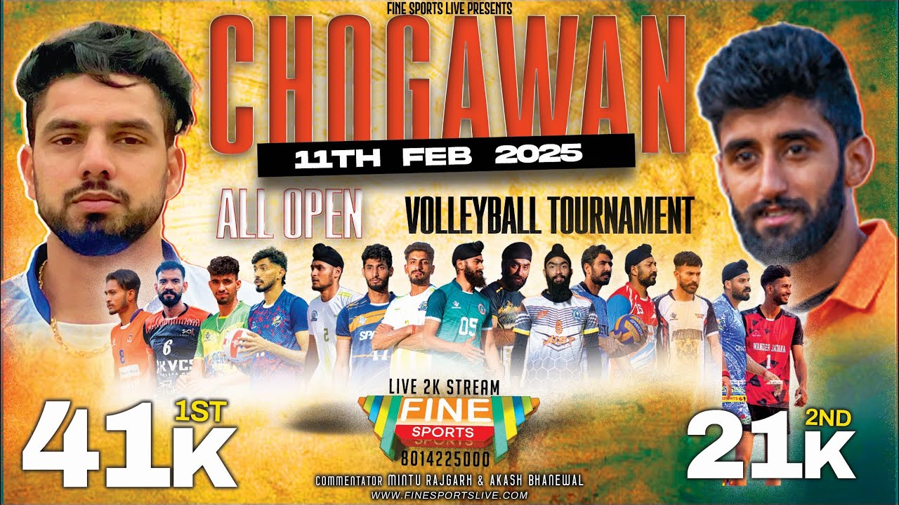 CHOGAWAN (ASR) || ALL OPEN VOLLEYBALL TOURNAMENT LIVE ...