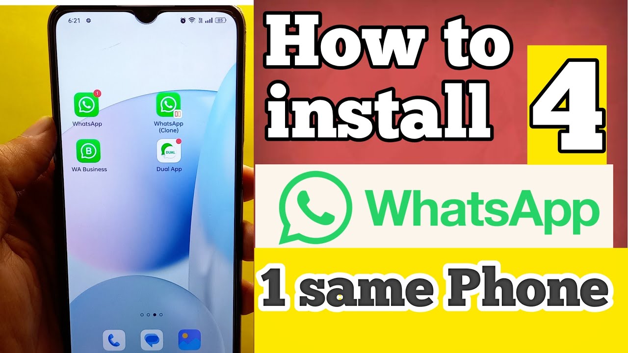 How to install 4 WhatsApp in 1 Android Phone - YouTube