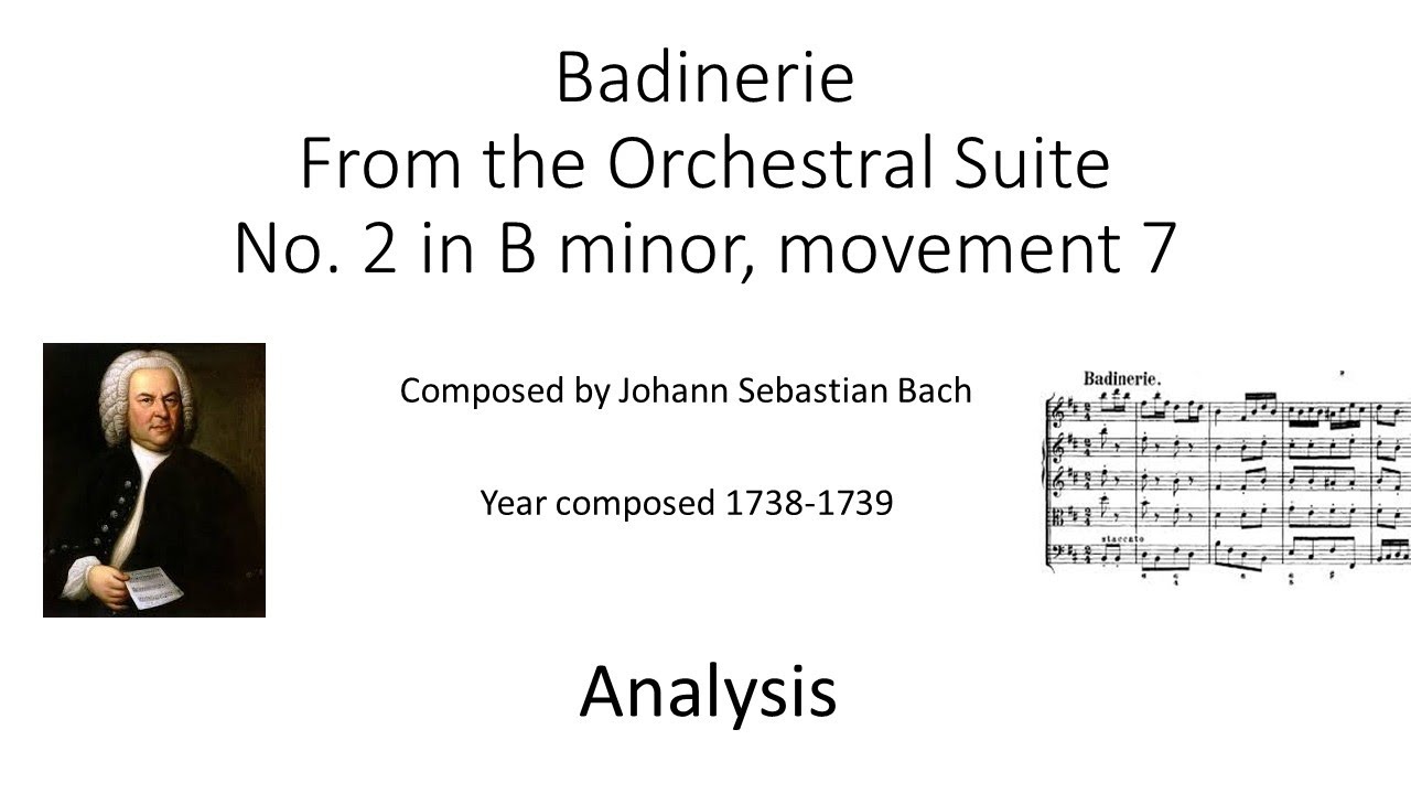 Badinerie Analysis - Instruments - YouTube