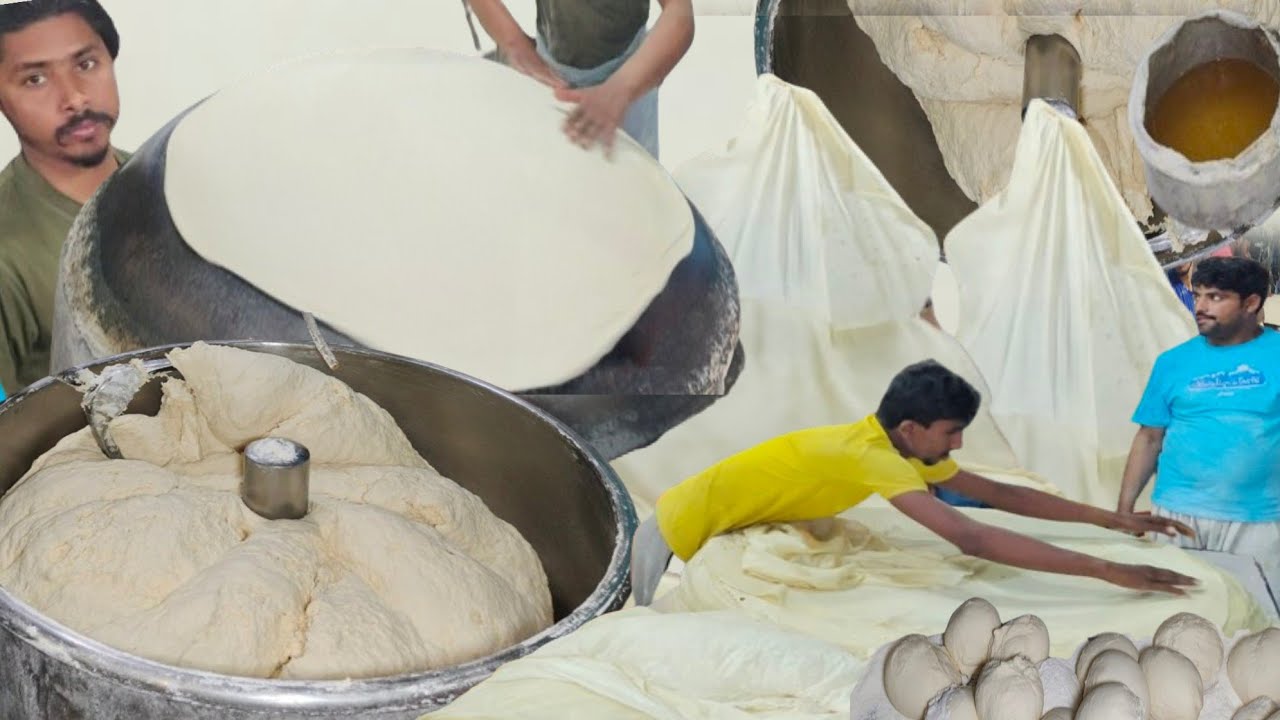 Art of Making Big Manda Roti | Ramadan Special Romali Roti | Street ...