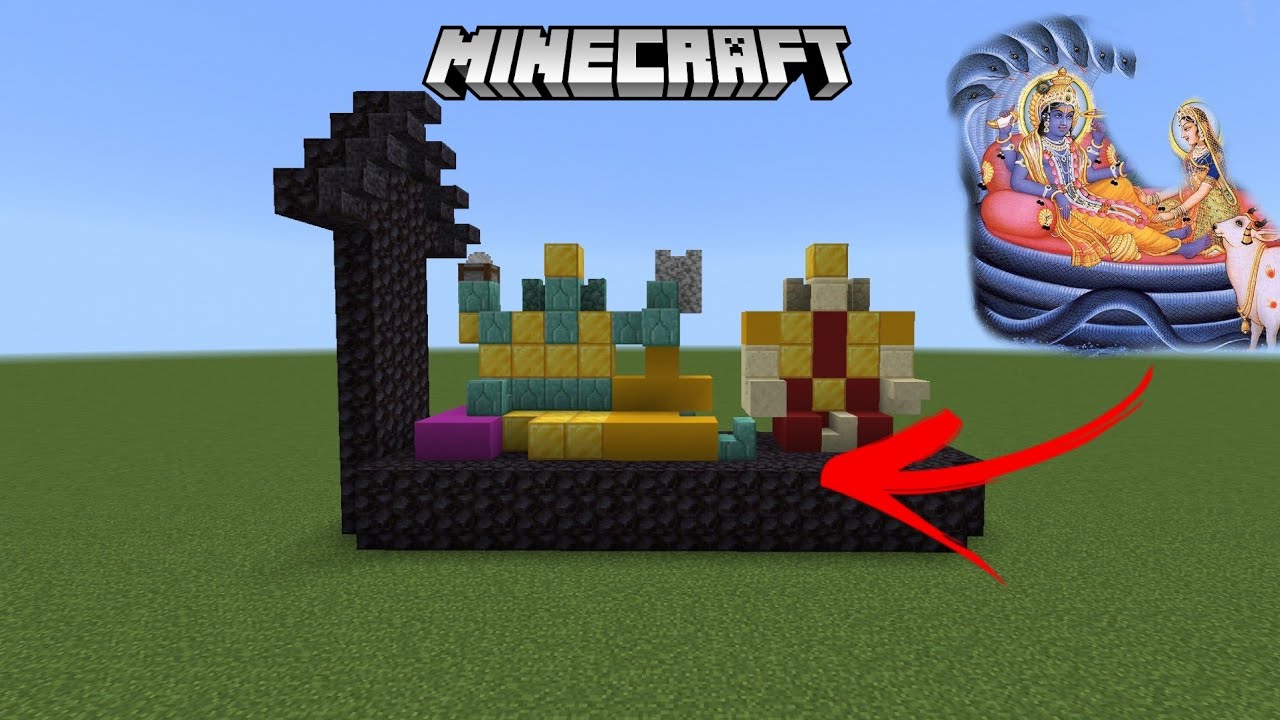 Vishnu idol on Sheshnag in Minecraft - YouTube